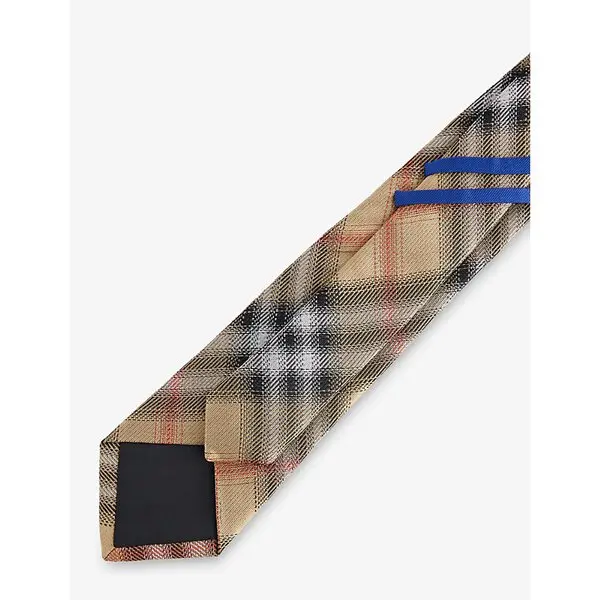 Burberry Manston Check-print Silk Tie - Sand Ip Check