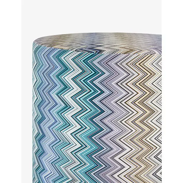 Missoni Jarris Zigzag-pattern Cotton Cylindrical Pouf 45cm