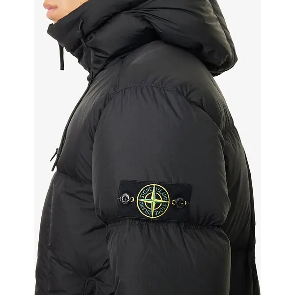 Stone Island Seam Faded Hooded Shell-down Jacket