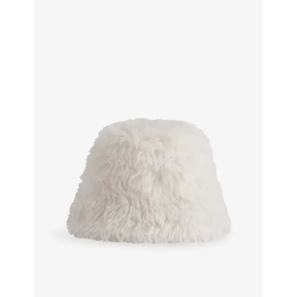 Perfect Moment Faux-fur Bucket Hat - Snow White