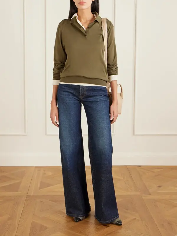 Loro Piana Rebecca Tweed Ballet Flats - Gray