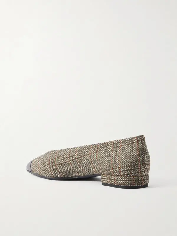 Loro Piana Rebecca Tweed Ballet Flats - Gray