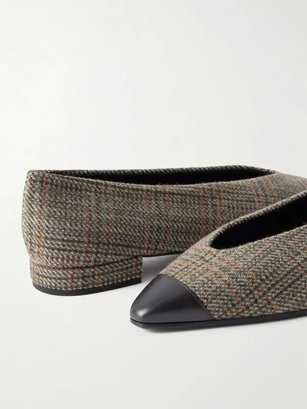Loro Piana Rebecca Tweed Ballet Flats - Gray