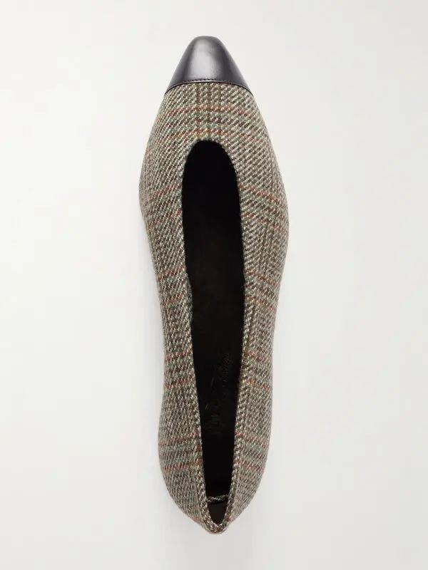 Loro Piana Rebecca Tweed Ballet Flats - Gray