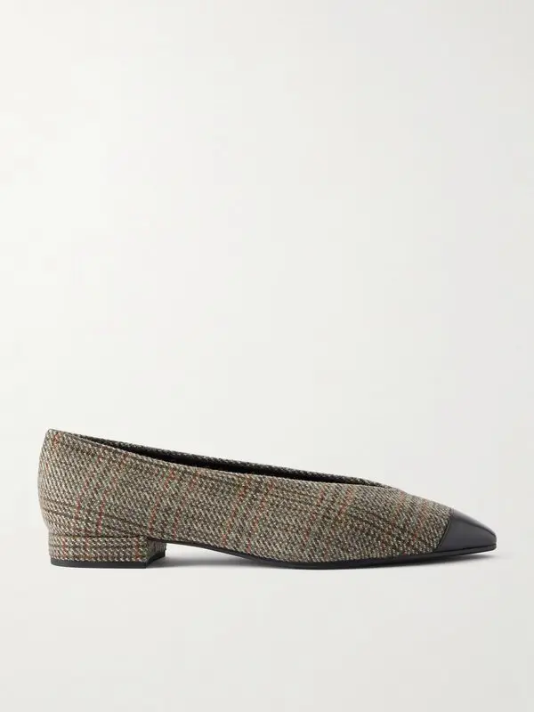 Loro Piana Rebecca Tweed Ballet Flats - Gray