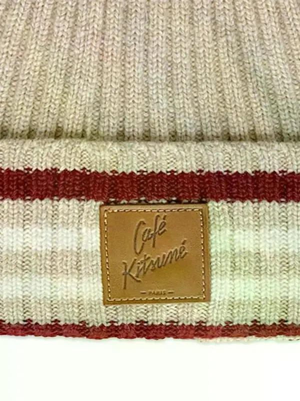 CAFÉ KITSUNÉ Logo-patch Beanie