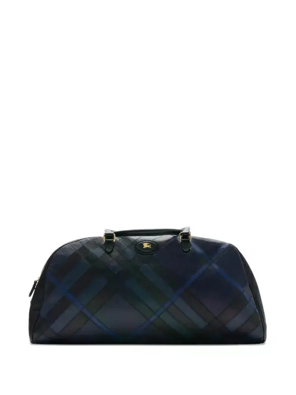 Burberry Check-pattern Holdall Bag - Blue