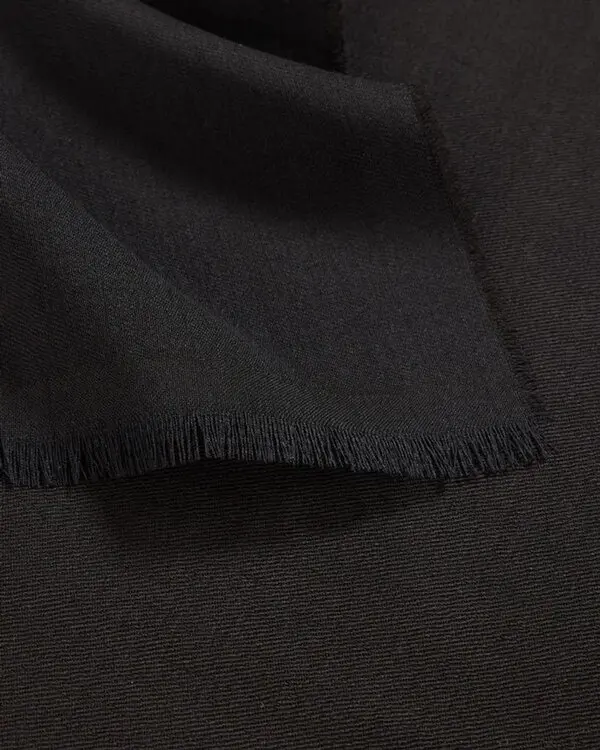 TOTEME Logo Wool Scarf - Black