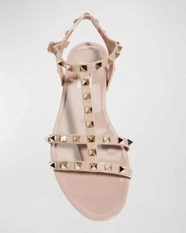 Valentino Garavani Rockstud Jelly Gladiator Sandals - Poudre