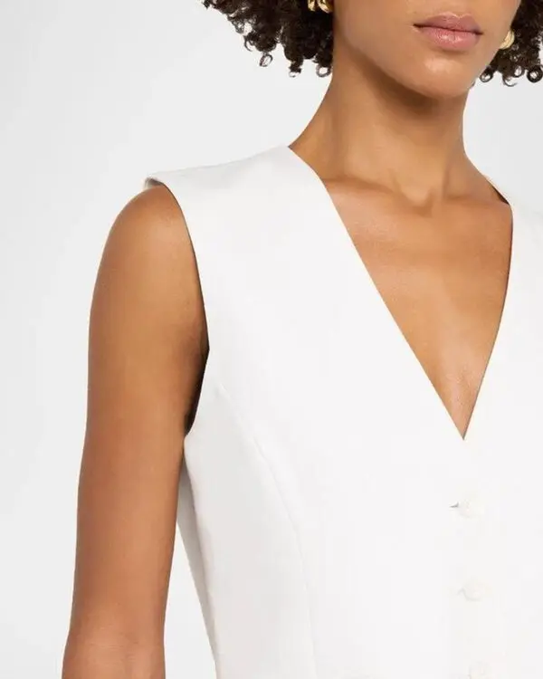 TWP Mila Linen Vest - Ivoire