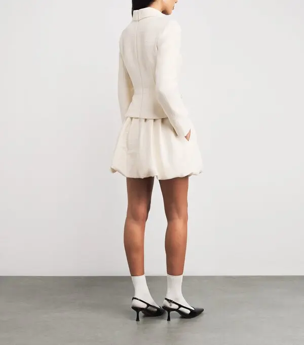 SELF-PORTRAIT Bouclé Mini Dress - Ivory