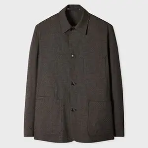 Paul Smith Checked Merino Wool Jacket - Grey