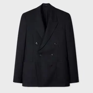 Paul Smith A Suit To Travel In Navy Double-breasted Wool Blazer