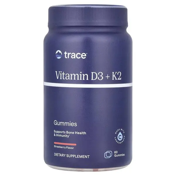 TRACE MINERALS Vitamin D3 + K2 Gummies 60 Gummies - One-color