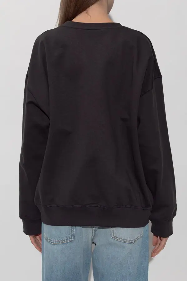 GANNI Sweatshirt With Print And Sequins - Grey