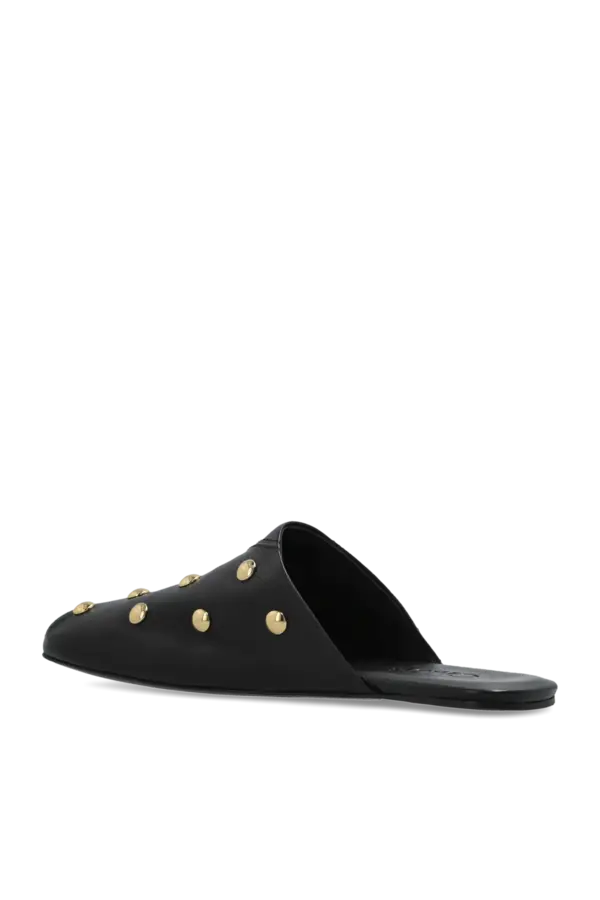Chloé Leather Clogs With Studs - Black
