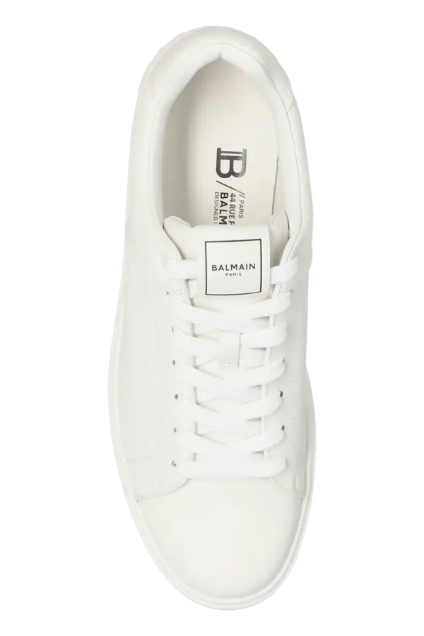 Balmain B-court Leather Sneakers - White