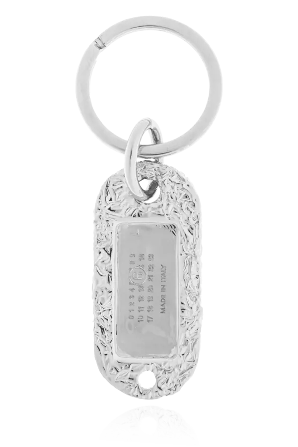 MAISON MARGIELA Keychain With Logo - Silver