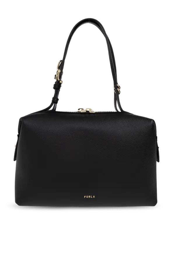 Furla Double Medium Shoulder Bag - Black