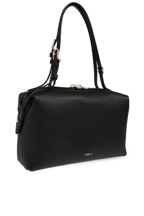 Furla Double Medium Shoulder Bag - Black