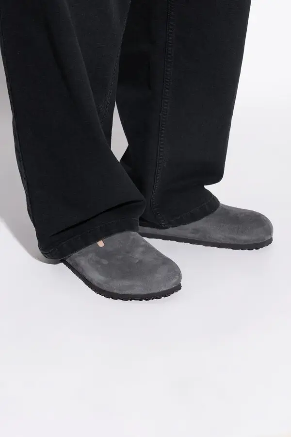 BIRKENSTOCK Suede Mules - Grey