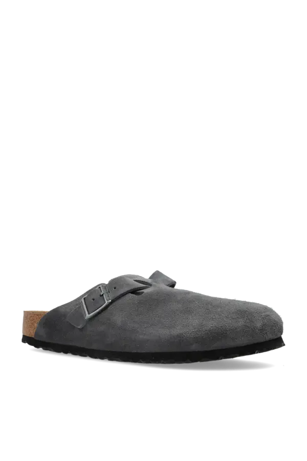 BIRKENSTOCK Suede Mules - Grey