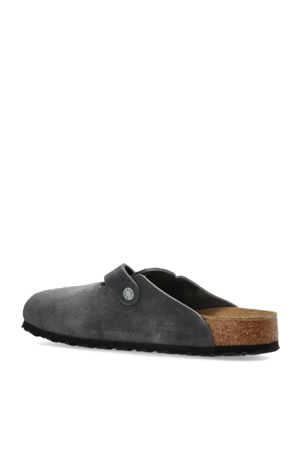 BIRKENSTOCK Suede Mules - Grey
