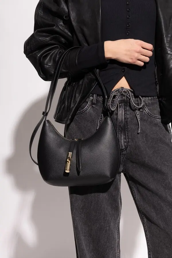 Furla Goccia Small Shoulder Bag - Black