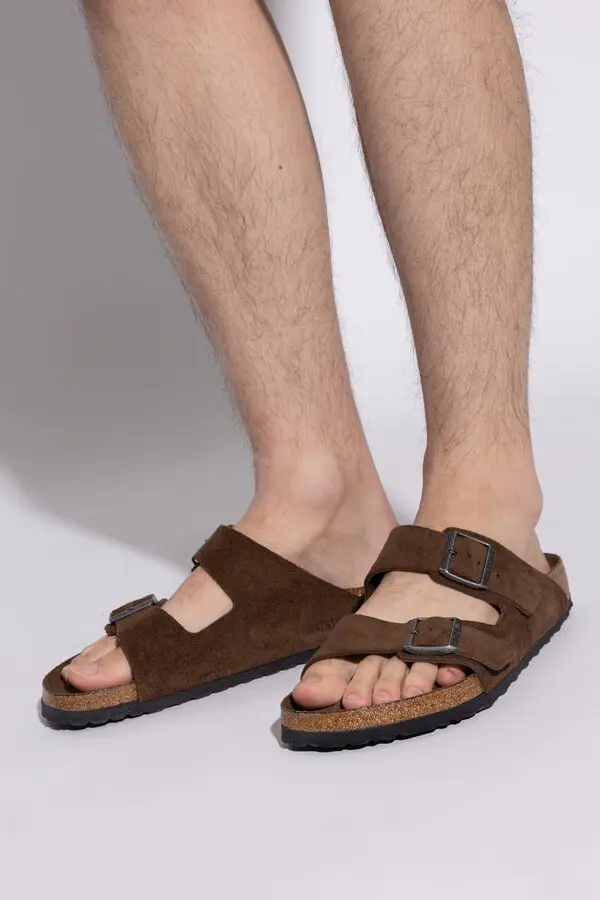 BIRKENSTOCK Arizona Bs Suede Slides - Brown