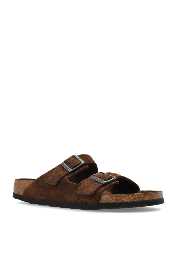 BIRKENSTOCK Arizona Bs Suede Slides - Brown