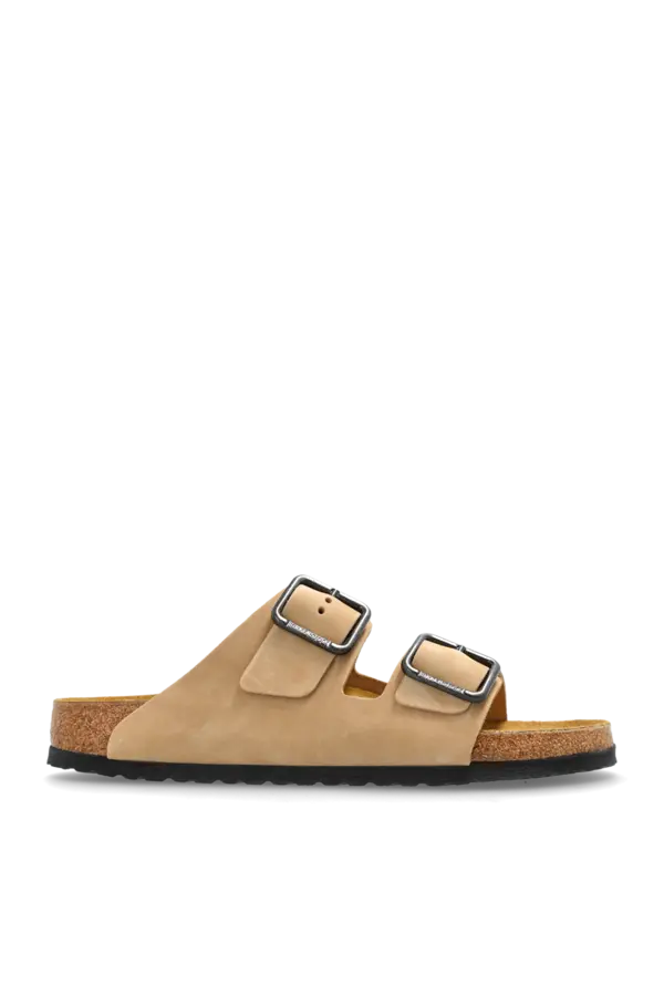 BIRKENSTOCK Arizona Wire Buckle Slides - Beige