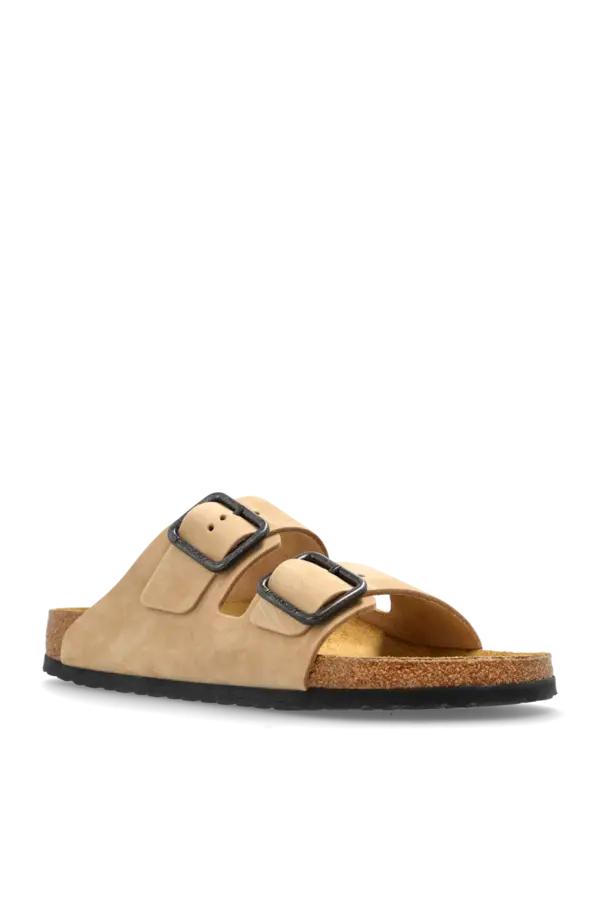 BIRKENSTOCK Arizona Wire Buckle Slides - Beige