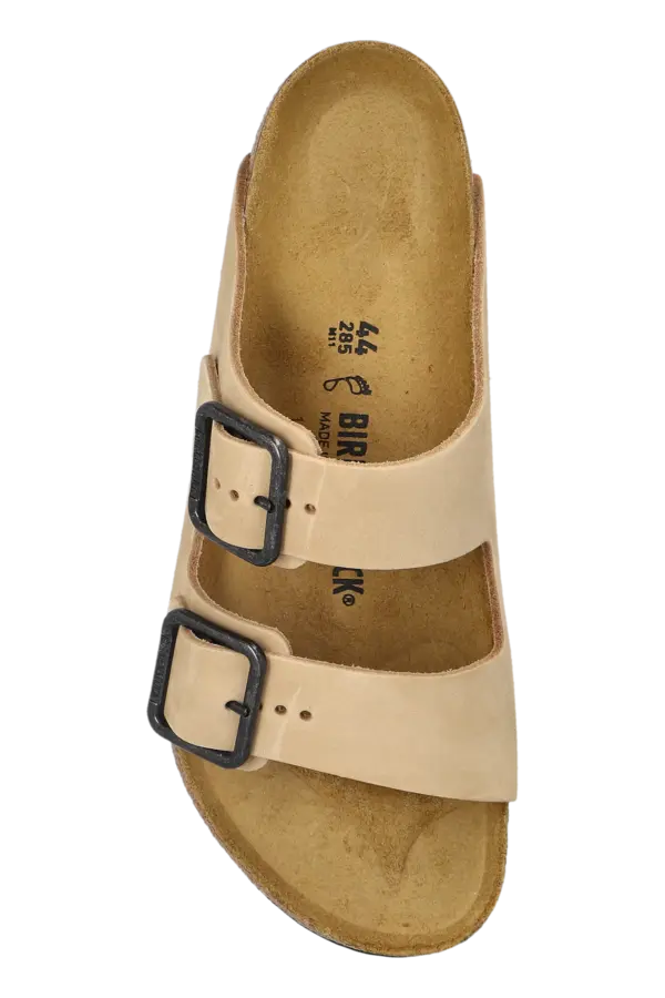BIRKENSTOCK Arizona Wire Buckle Slides - Beige