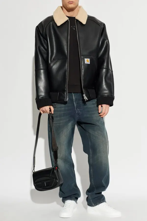 Carhartt Work In Progress Shepton Faux Leather Bomber Jacket