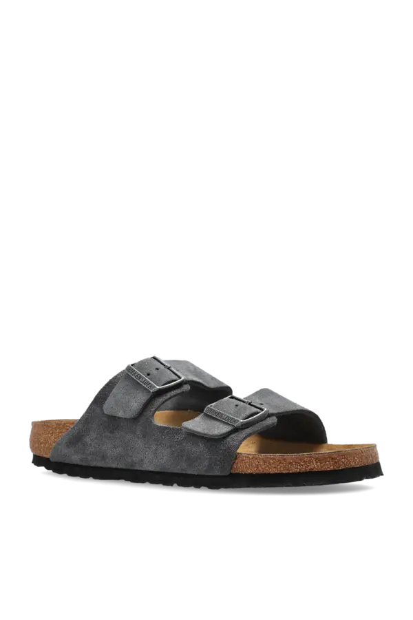 BIRKENSTOCK Arizona Bs Suede Slides - Grey
