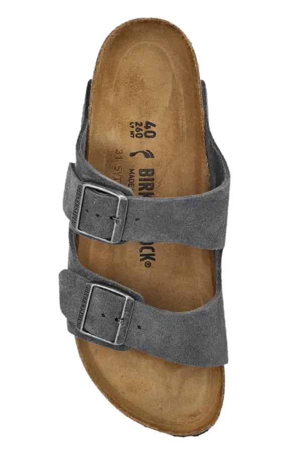 BIRKENSTOCK Arizona Bs Suede Slides - Grey