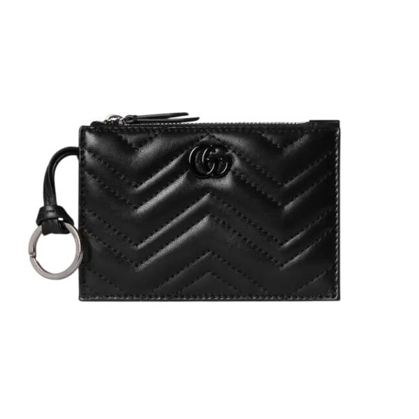 Gucci Gg Marmont Zip Key Pouch - Black