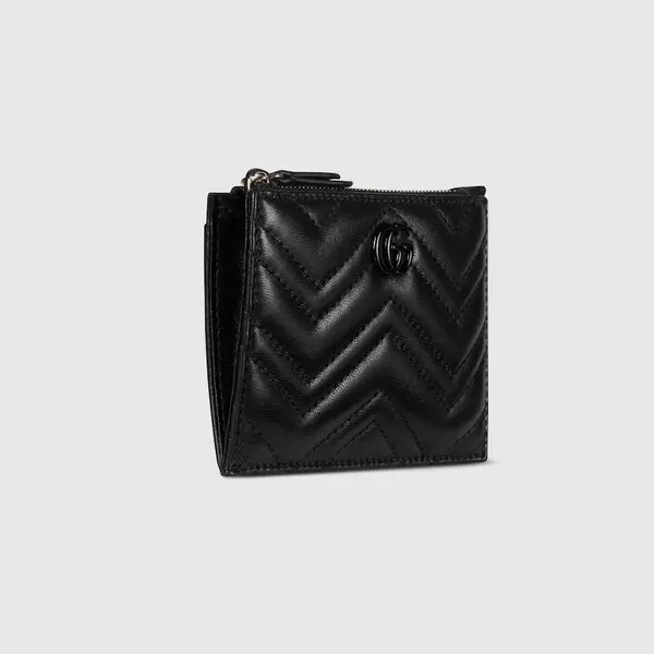 Gucci Gg Marmont Zip Key Pouch - Black