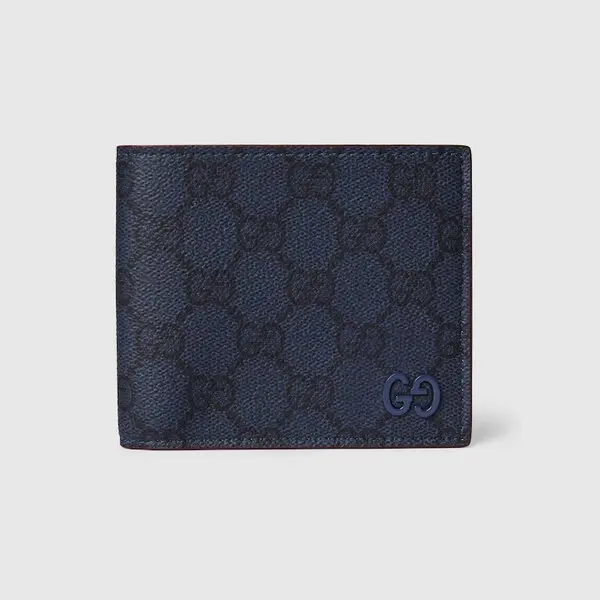 Gucci Bordeaux Interior Gg Bi-fold Wallet - Black