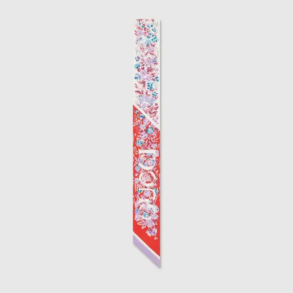 Gucci Printed Silk Twill Ribbon - Orange