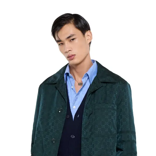 Gucci Gg Horsebit Technical Fabric Jacquard Jacket