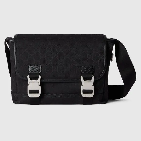 Gucci Gg Canvas Small Crossbody Bag - Black