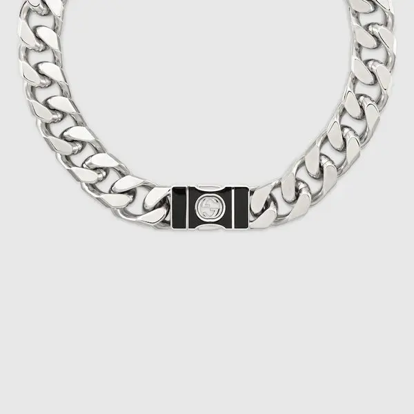 Gucci Interlocking Chain Necklace - Silver-toned Metal