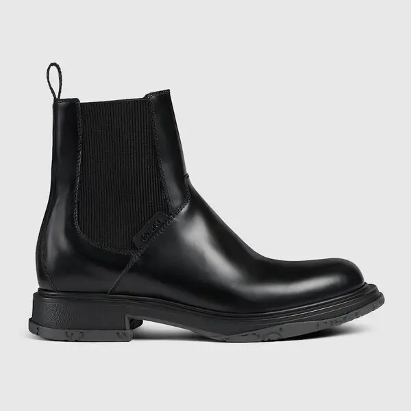 Gucci Ankle Boot With Tonal Logo