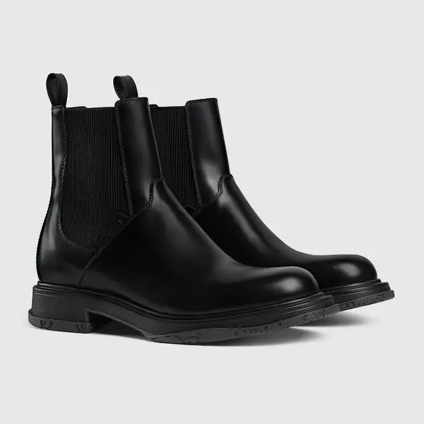 Gucci Ankle Boot With Tonal Logo