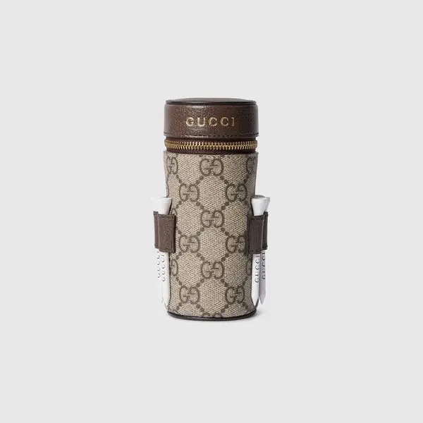 Gucci Gg Golf Ball And Tees Case - Beige