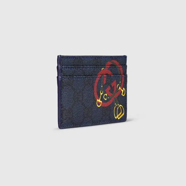 Gucci Gg Card Case With Print Gg Canvas