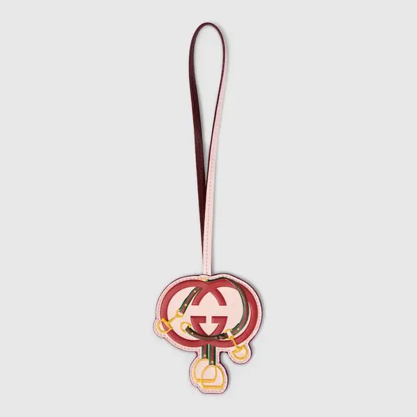 Gucci Printed Leather Bag Charm