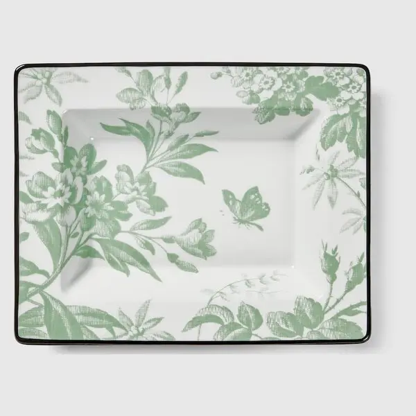 Gucci Herbarium Print Small Trinket Tray - Green