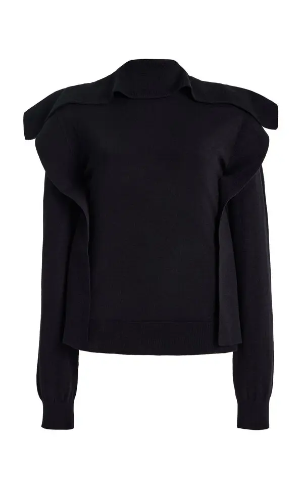 Marie Adam-Leenaerdt Square Wool-blend Sweater - Black